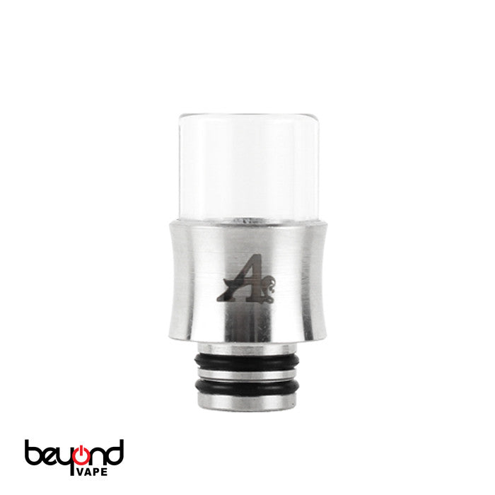 Aria Temple Pyrex Drip Tip Stainless Steel - WIDE BORE - Beyond Vape