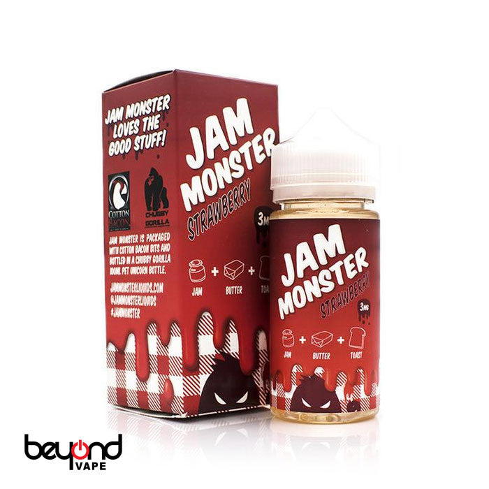 Jam Monster Strawberry Vape e-Liquid 100mL - Beyond Vape