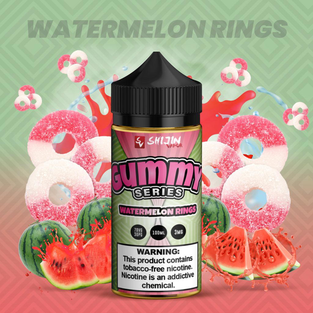 Watermelon Rings by Gummy O's TFN Vape e-Liquid 100mL - Beyond Vape Watermelon Rings by Gummy O's TFN Vape e-Liquid 100mL - Beyond Vape